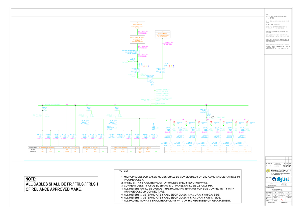 asa,jhvdjcbdsjcbjcsbjvb - MAIN INCOMING SUPPLY FROM EB 1F 415V AC 3Ø ...