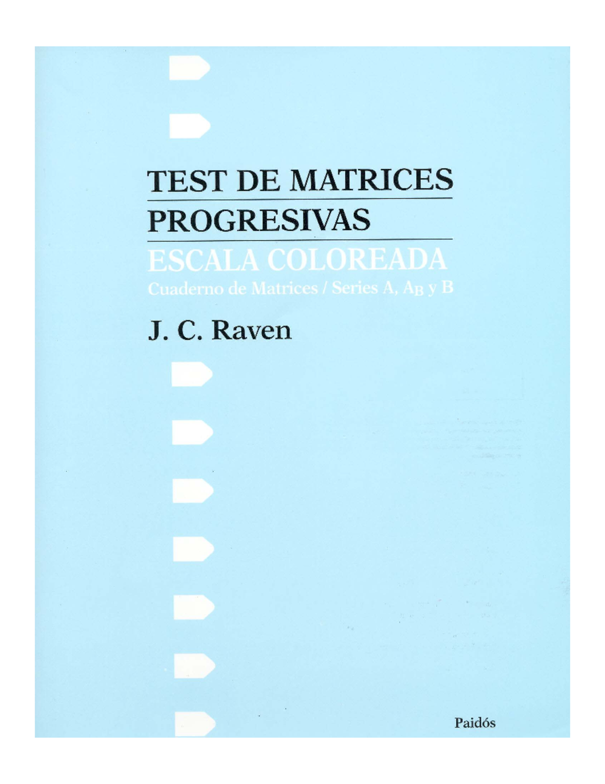 Cuadernillo Raven Coloreado - Pruebas De Evaluación Psicológicas I ...