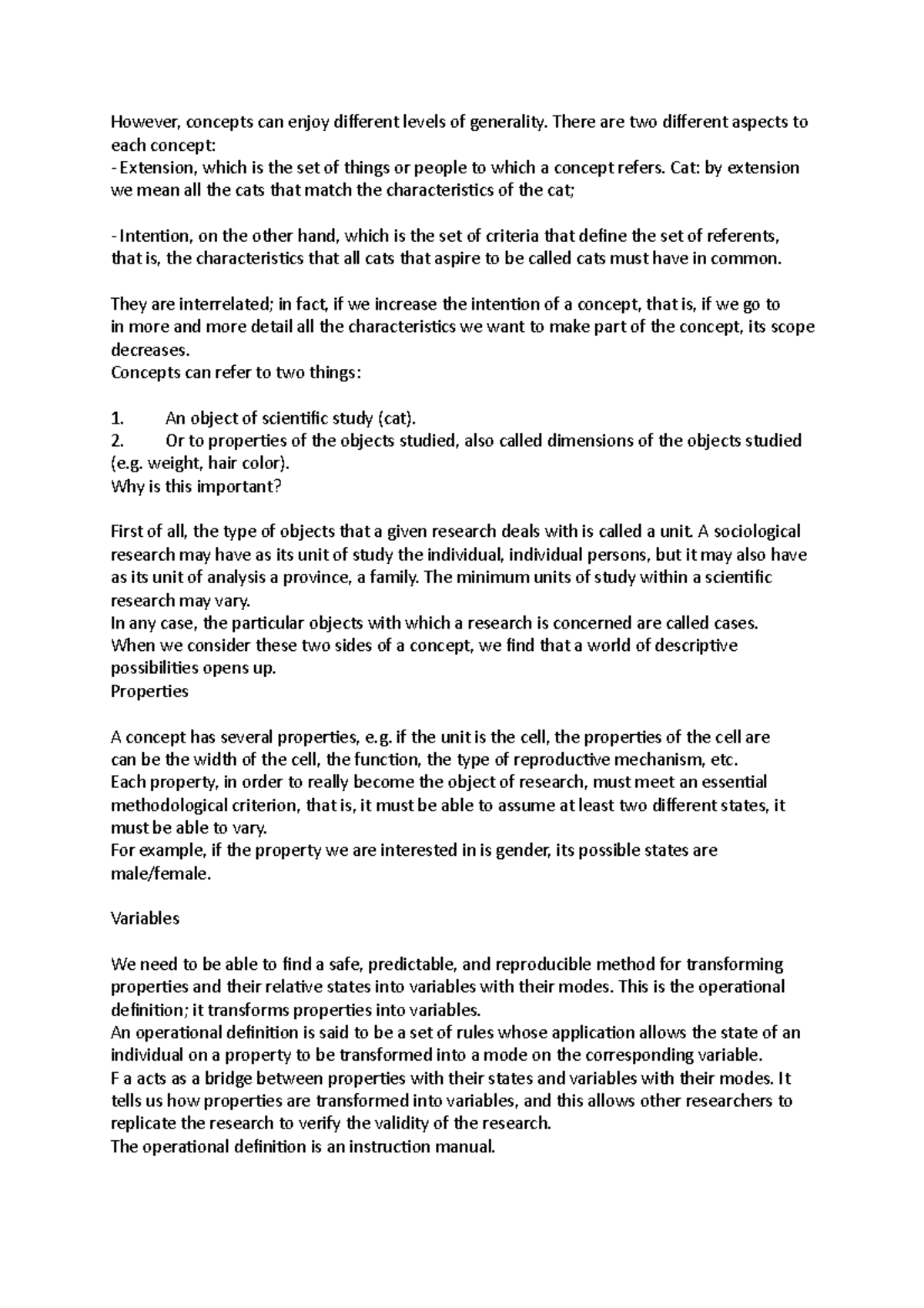 However - General Psychology - However, concepts can enjoy different ...