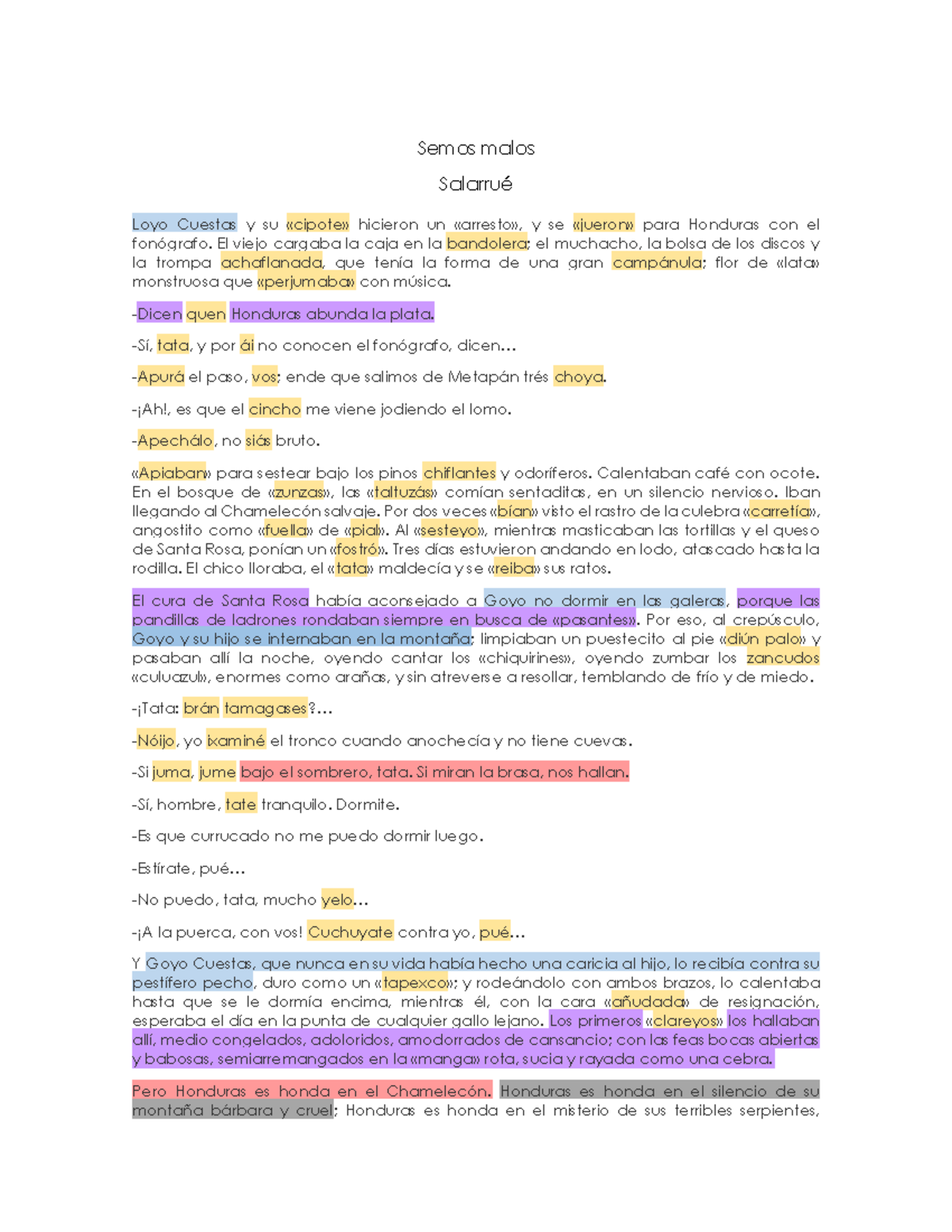 Semos malos Salarrué Cuento Centroamericano - Semos malos Salarrué Loyo ...