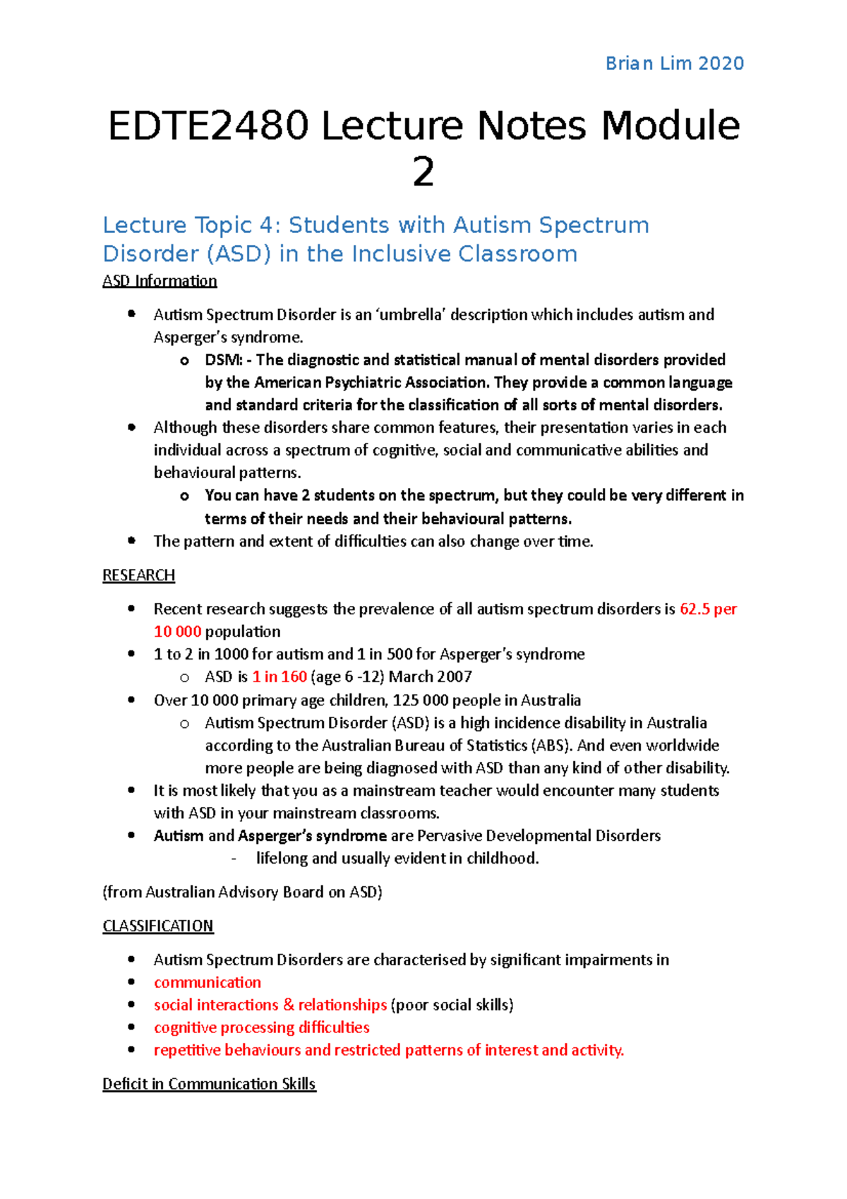 EDTE2480 Lecture Notes Module 2 - EDTE2480 Lecture Notes Module 2 ...