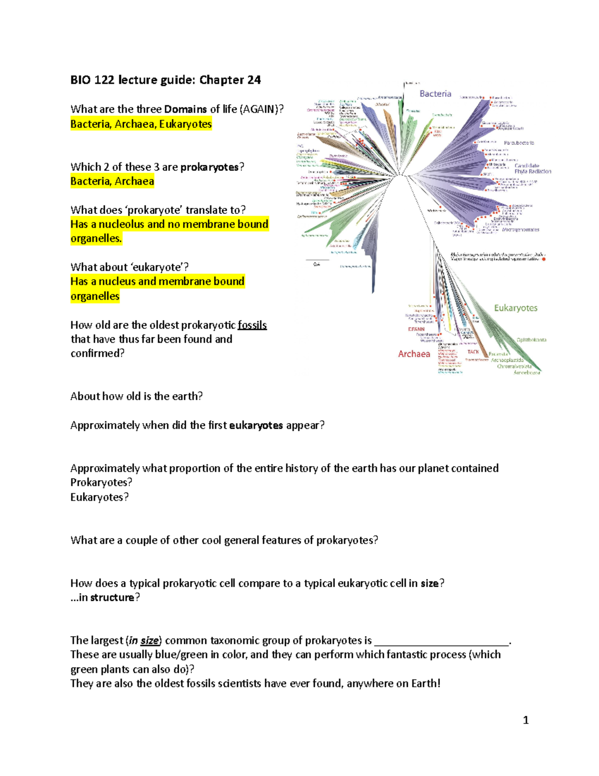 03 Chapter 24 lecture guide - BIO 122 lecture guide: Chapter 24 What ...