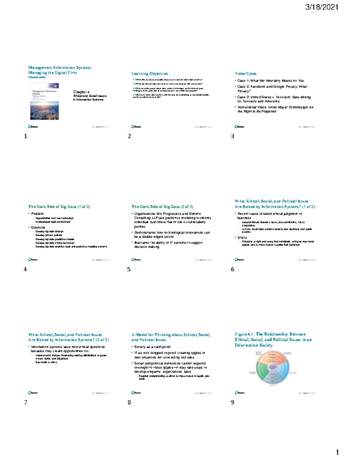 Ch04 Lecture Notes 4 Copyright © 2018 Pearson Education Ltd Management Information Systems 