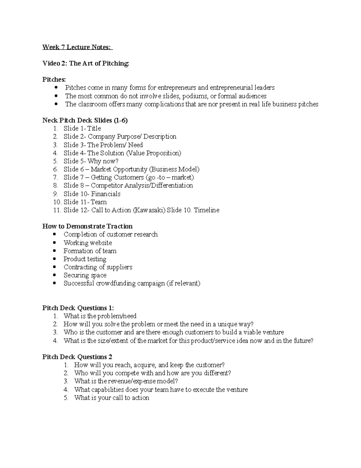 Week 7 Lecture Notes - Week 7 Lecture Notes: Video 2: The Art of ...