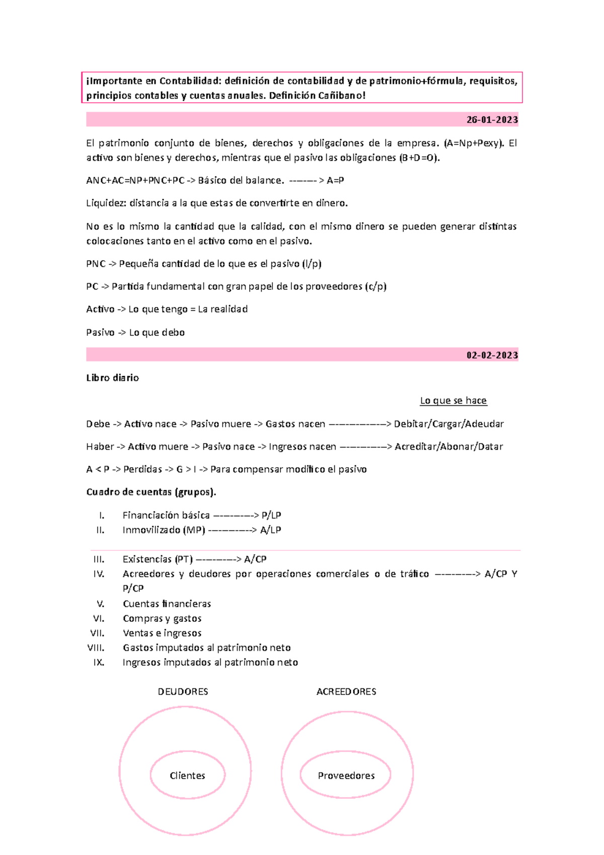 ¡Notas clase - ¡Importante en Contabilidad: definición de contabilidad ...