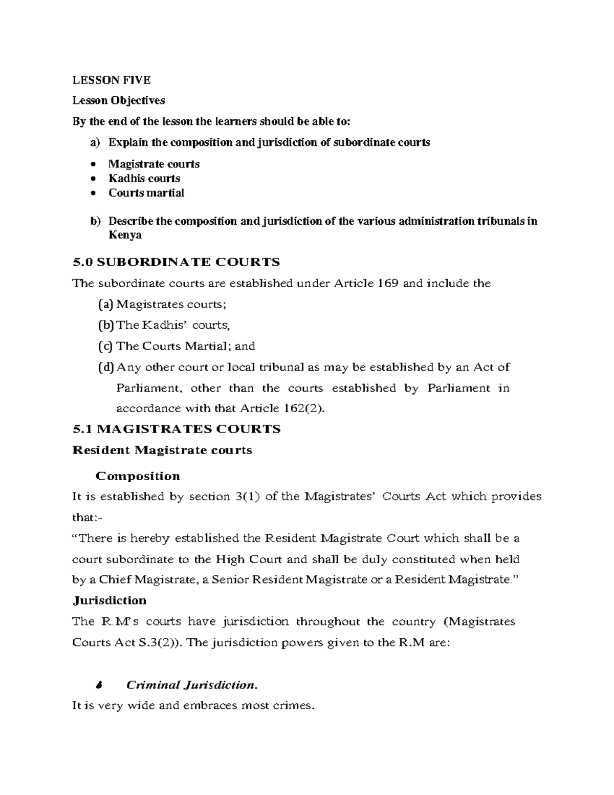 Lesson five - boy - LESSON FIVE Lesson Objectives By the end of the ...