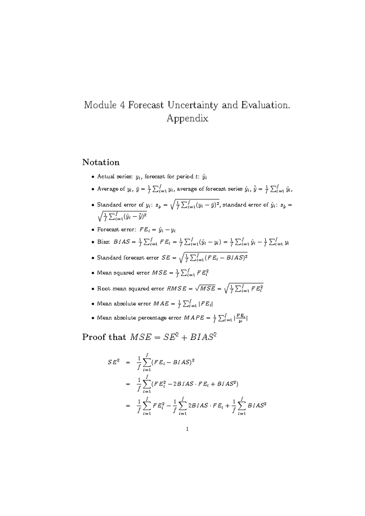 M4 APPENDIX TANGINA - Module 4 Forecast Uncertainty and Evaluation ...