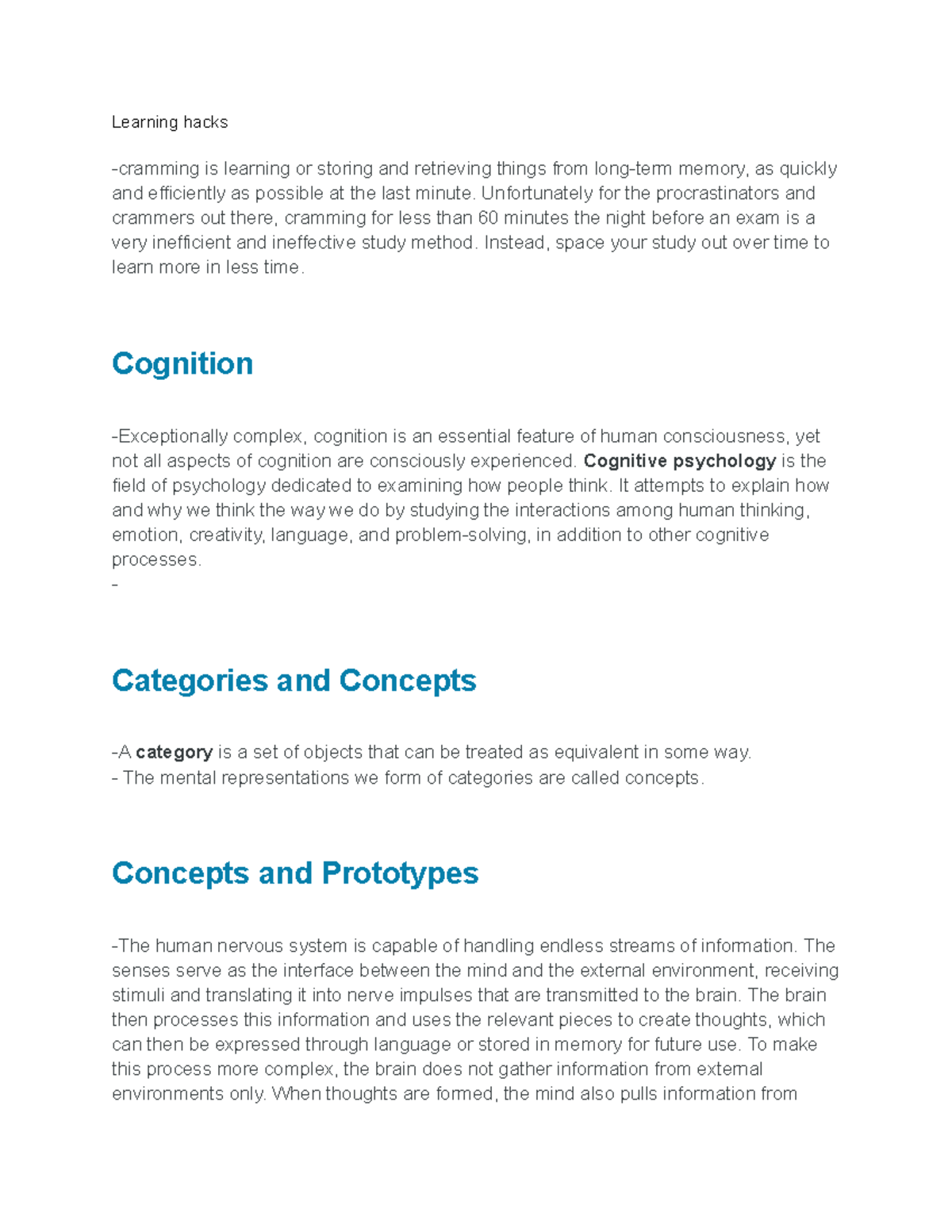 PSY MOD 9 - Notes for module 9 for psychology 103 - Learning hacks ...