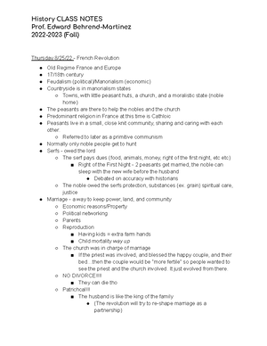 HIS Textbook notes - History TEXTBOOK NOTES Prof. Edward Behrend ...
