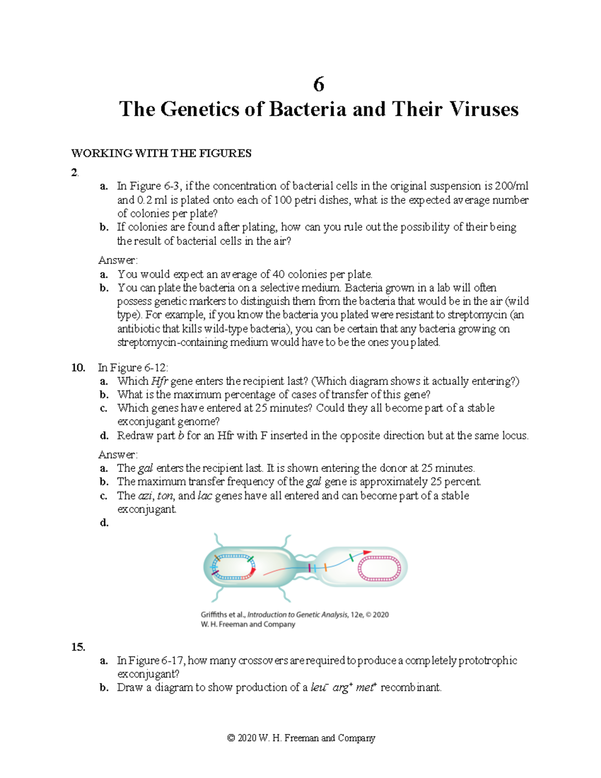 Assigned problems and solutions (Ch 6) - 6 The Genetics of Bacteria and ...
