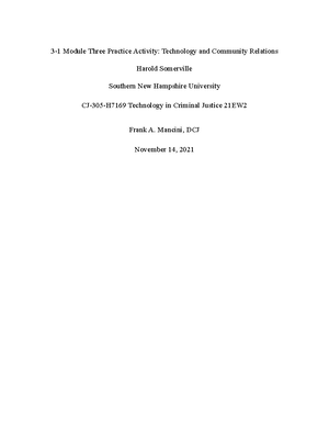 CJ-305 module two assignment - CJ 305 - SNHU - Studocu