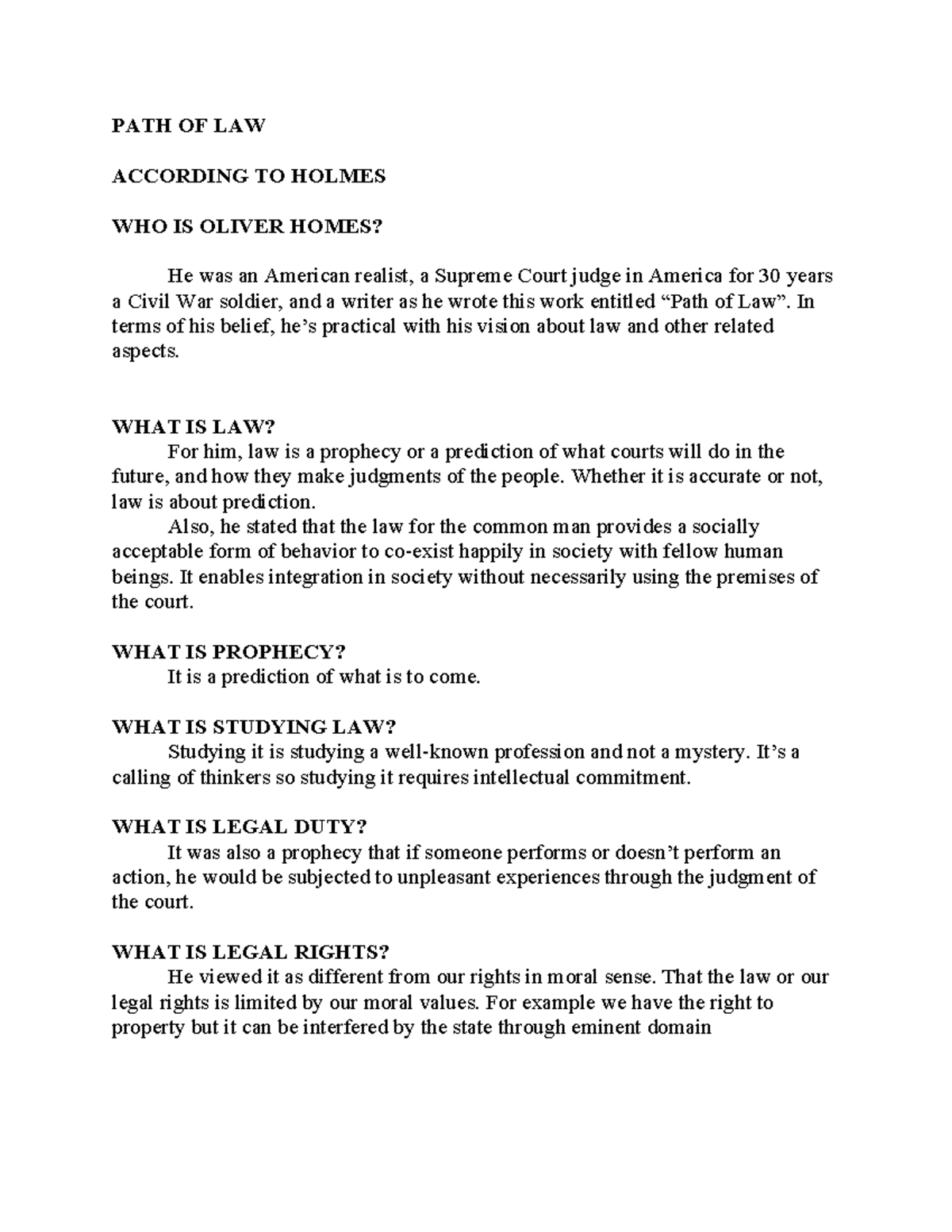 Path of law- Outline Q and A- Useful for Law Students - PATH OF LAW ...
