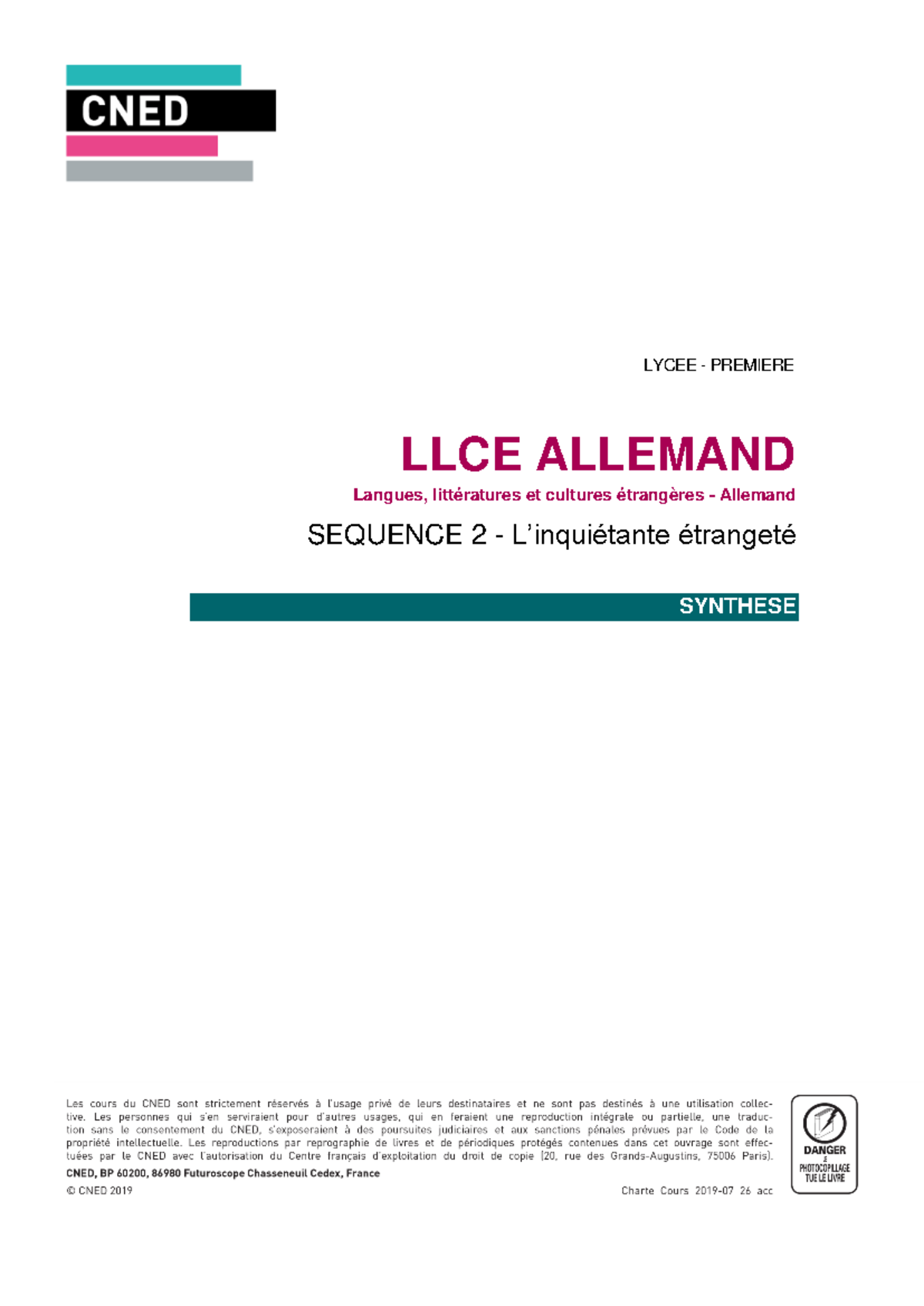 S02 synthese cned - LLCE ALLEMAND Langues, littératures et cultures ...