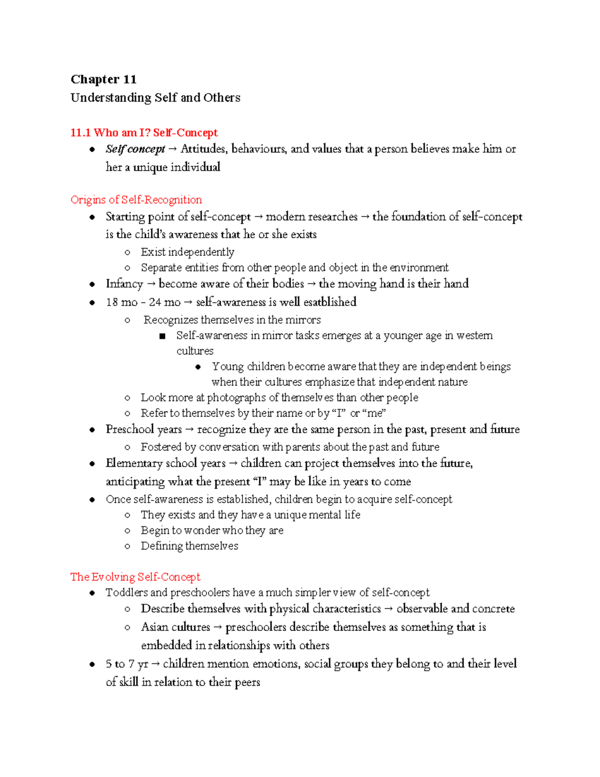 Chapter 11 Understanding Self and Others - , what they will be when the ...