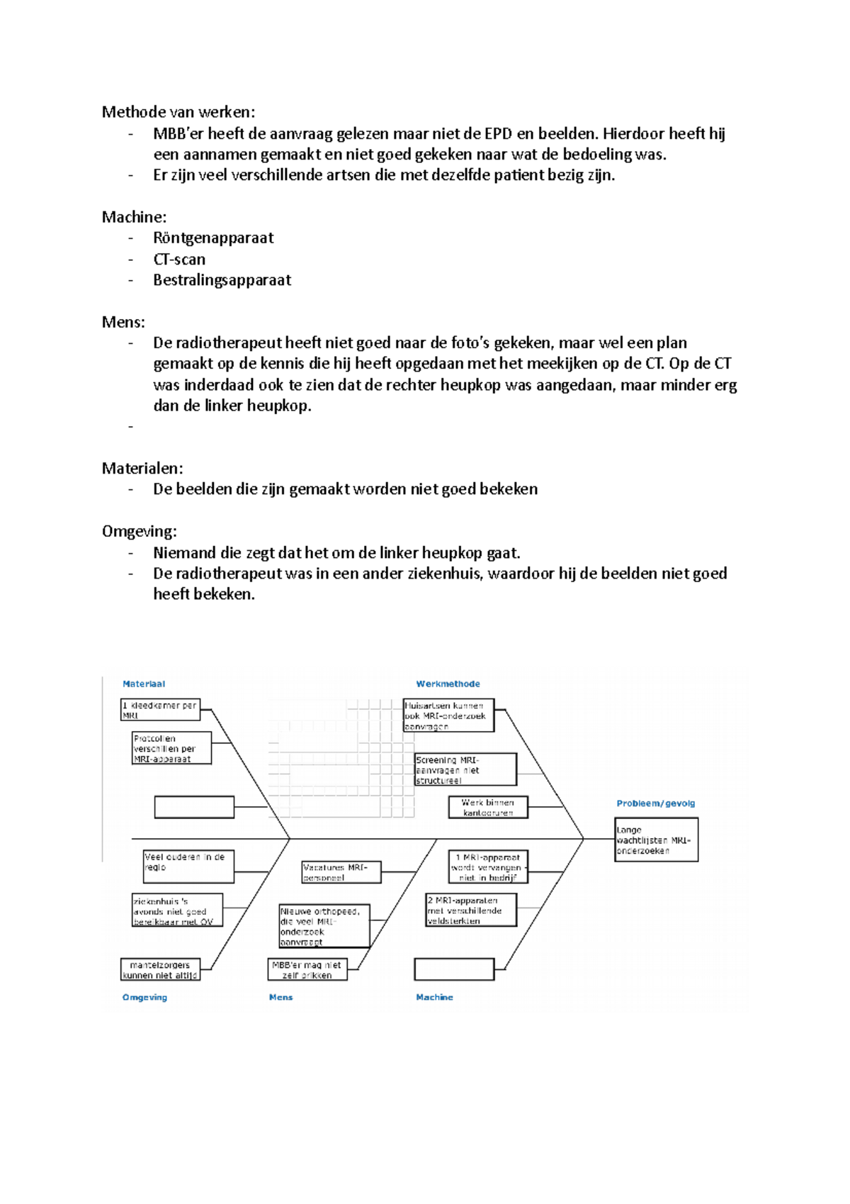 Vigraatsanalyse BC - opdracht - Methode van werken: - MBB’er heeft de ...