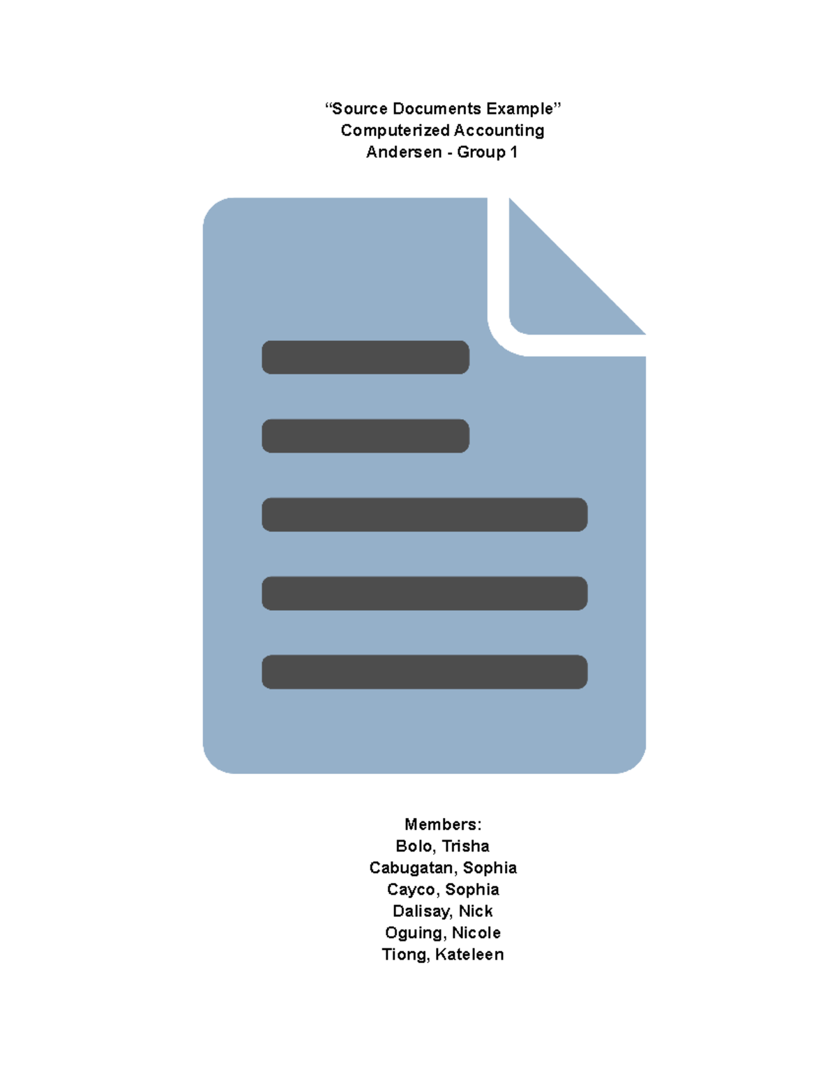 Group 1 Bolo Source Documents Examples - “Source Documents Example ...