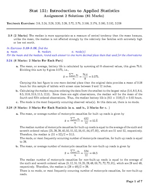 STAT 151 Final Exam Questions and Answers - Solution of STAT 151 Final Exam Fall 2015 Instructor ...