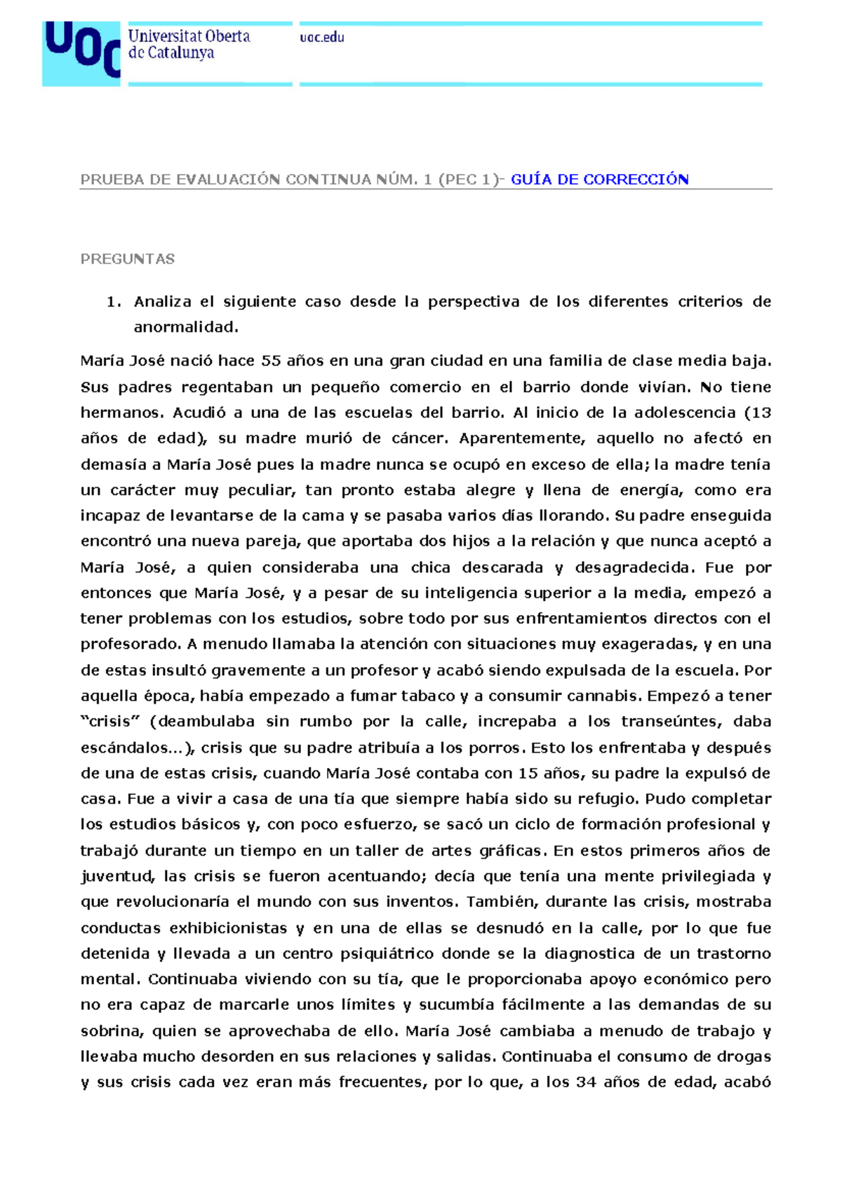 PEC1 GUÍA DE CorrecciÓn - PRUEBA DE EVALUACIÓN CONTINUA NÚM. 1 (PEC 1)- GUÍA DE CORRECCIÓN ...