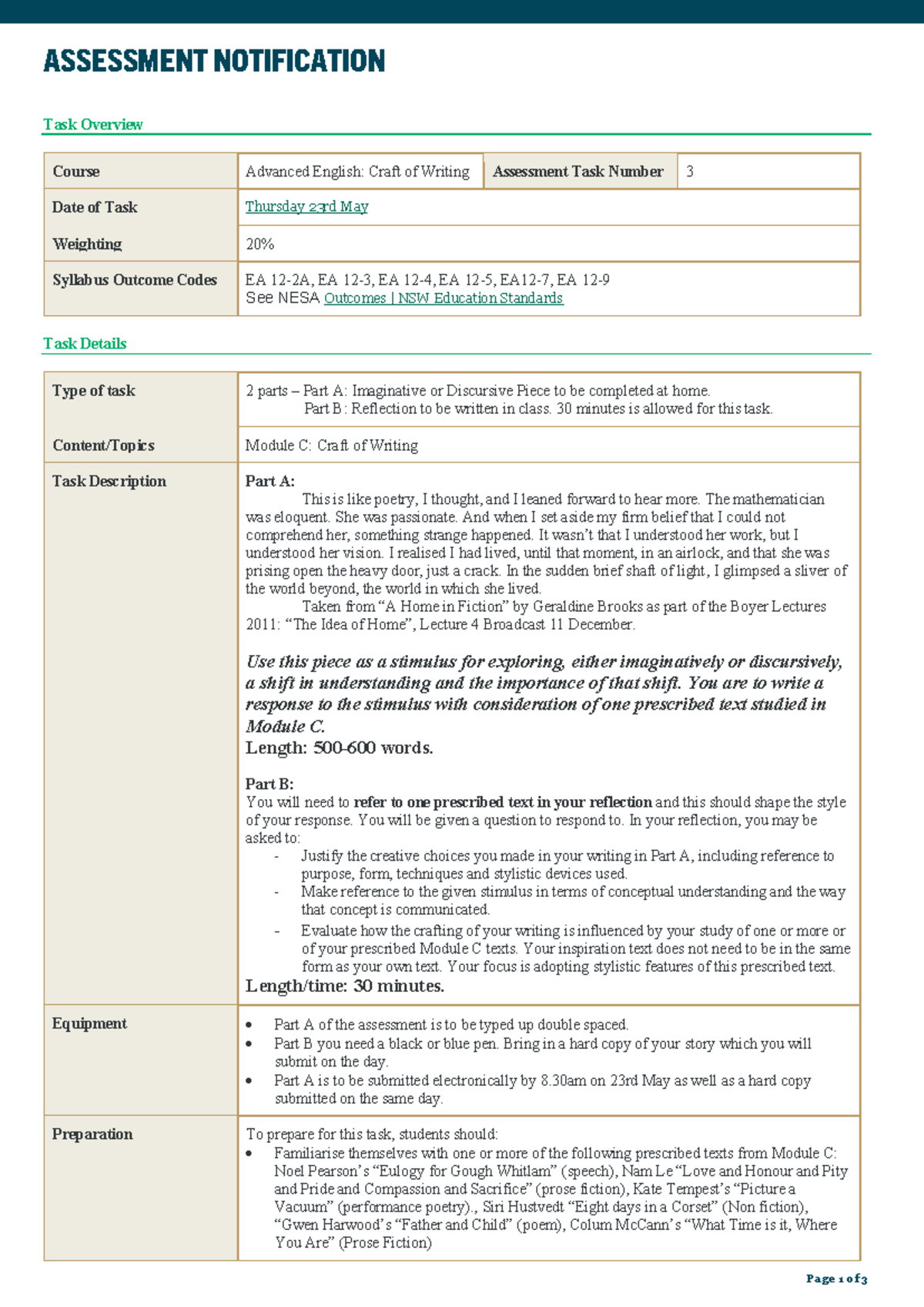 Assessment Notification Module C pdf - Page 1 of 3 ASSESSMENT ...