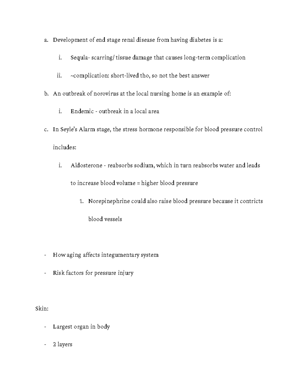 Renal End-Stage System - a. Development of end stage renal disease from ...