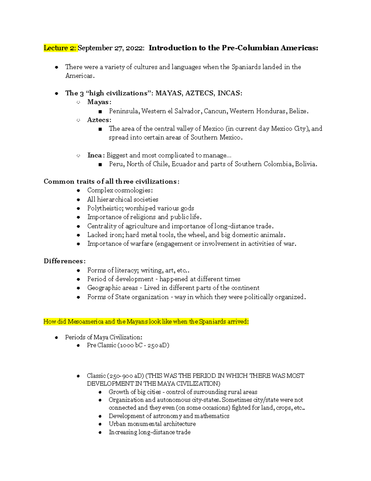 UNIT 1 and 2 - Lecture and reading notes - Lecture 2: September 27 ...