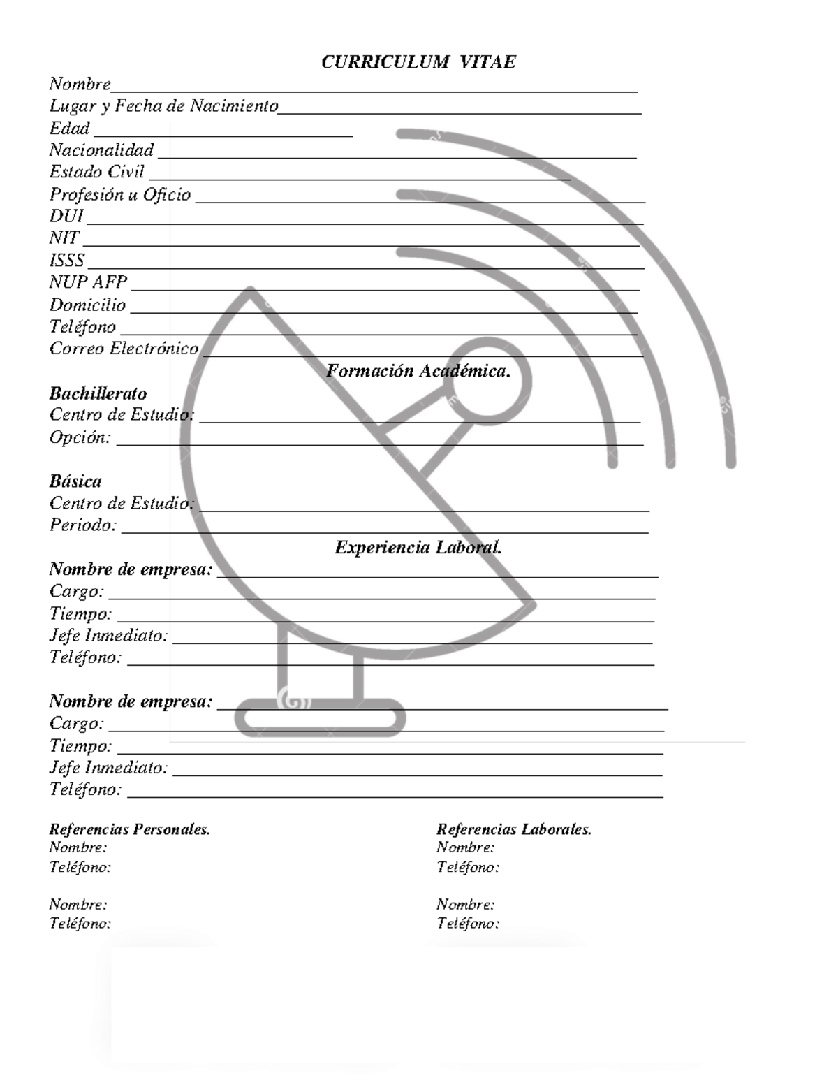 Machote Curriculum Vitae - CURRICULUM VITAE - Studocu