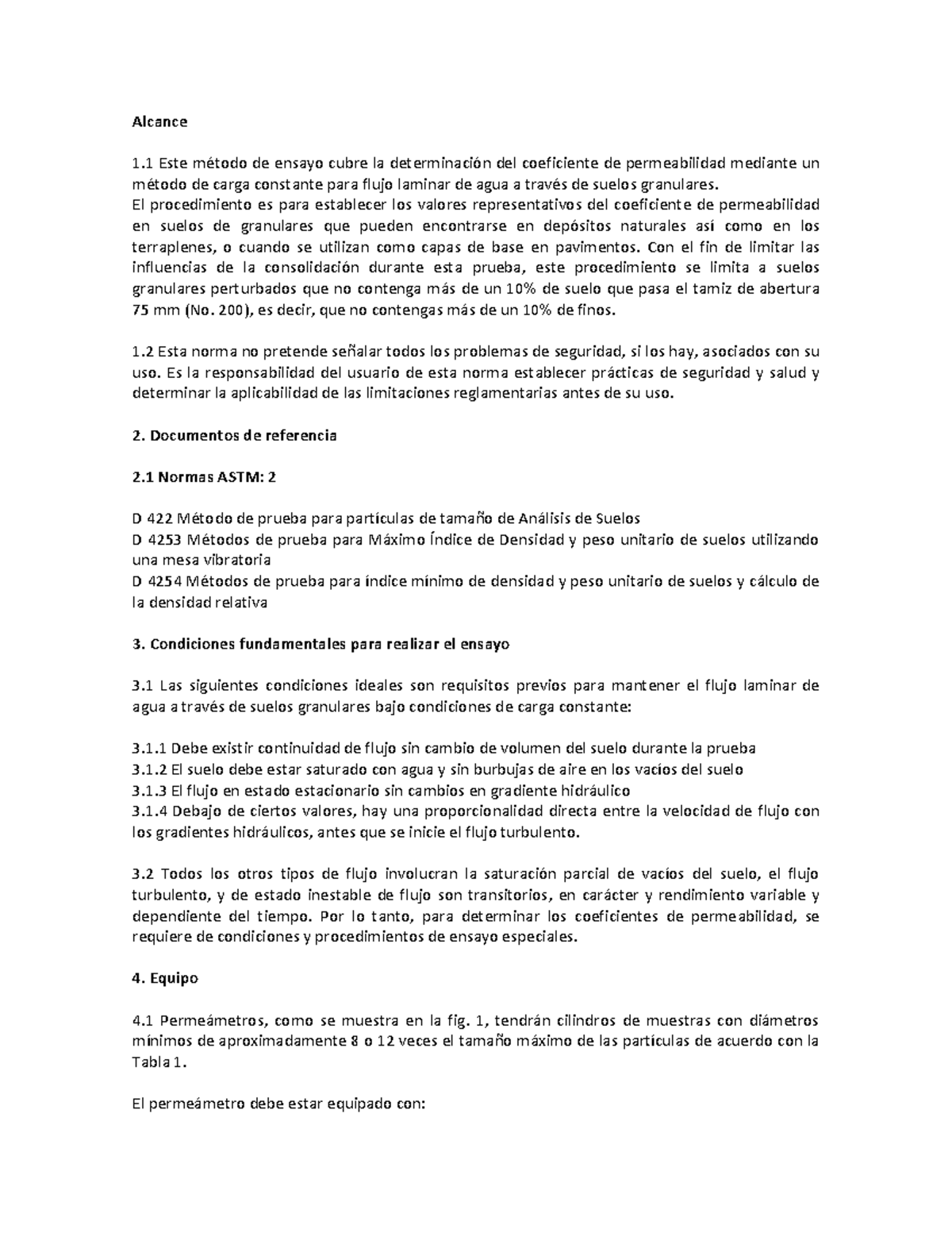 ASTM D2434 Spañol - Para uds - Alcance 1 Este método de ensayo cubre la ...