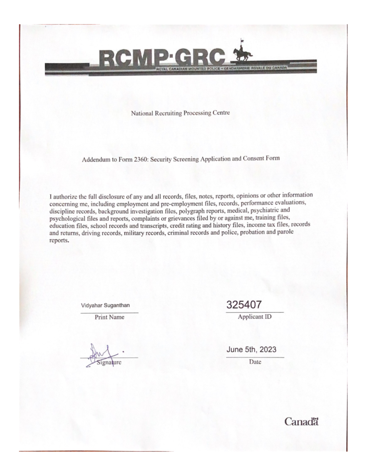 Addendum To Form 2360 Consent Form - ACC621 - Studocu