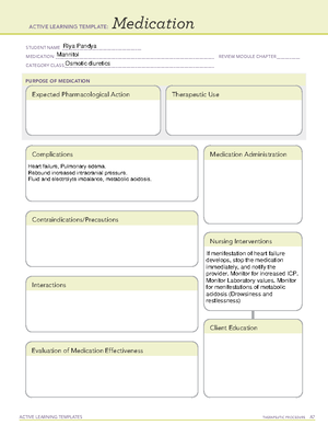 Fluoxetine (SSRI) - ATI Pharmacology Templates. - ACTIVE LEARNING ...