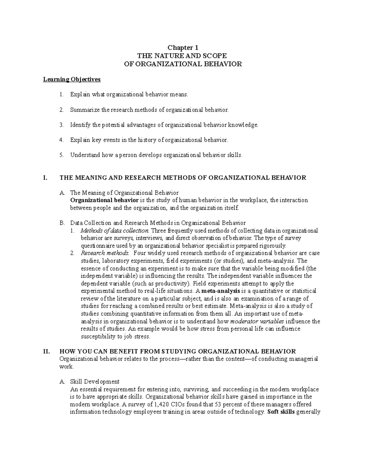 Chapter-1-The-Nature-and-Scope-of-Organizational-Behavior - Chapter 1 ...