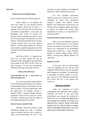 MODULE 1.pdf - Rotc/cwts/lts I - Studocu