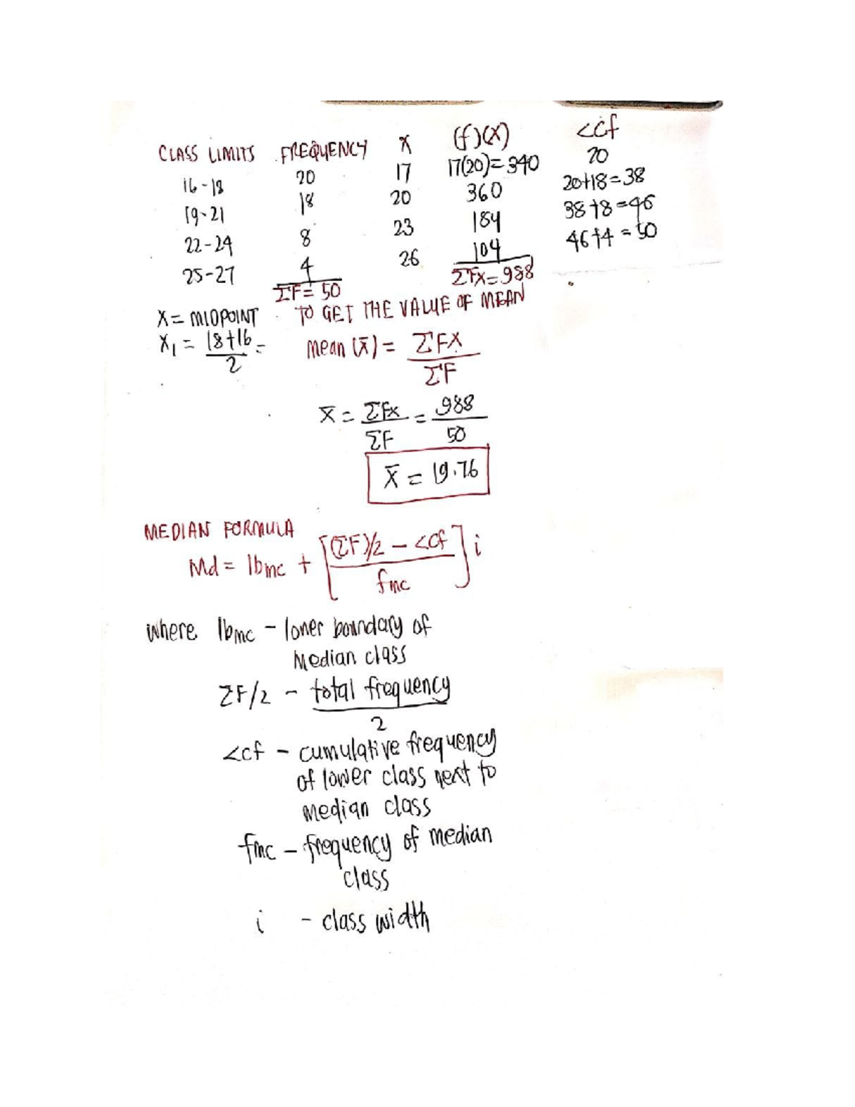 Class Limits - Mechanical Engineering - Studocu