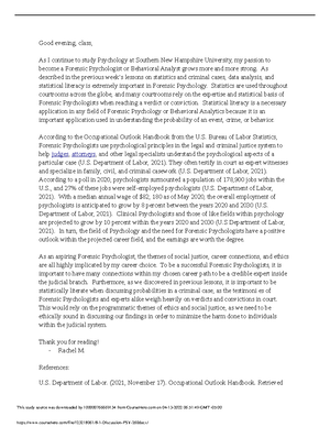 PSY260 Project One - Psy 260 - SNHU - Studocu