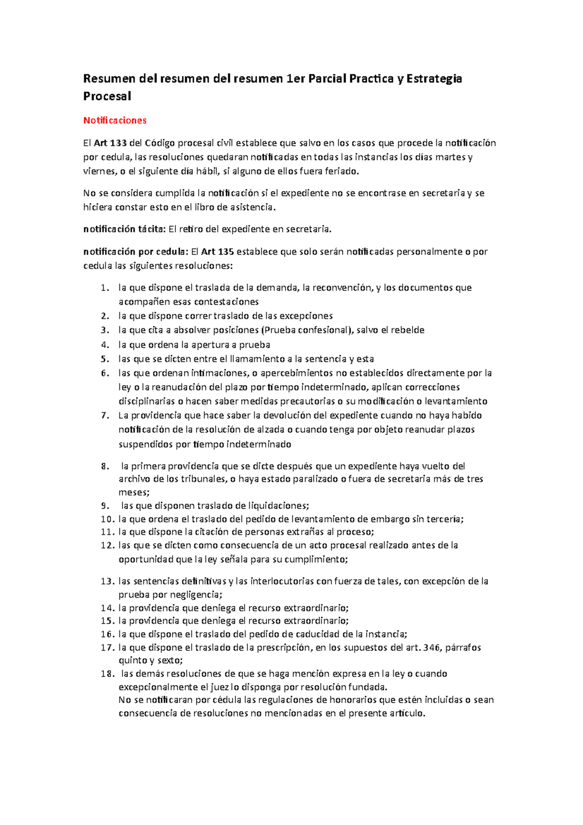 Resumen 1er Parcial Estrategia Procesal - Resumen del resumen del resumen 1er Parcial Practica y ...