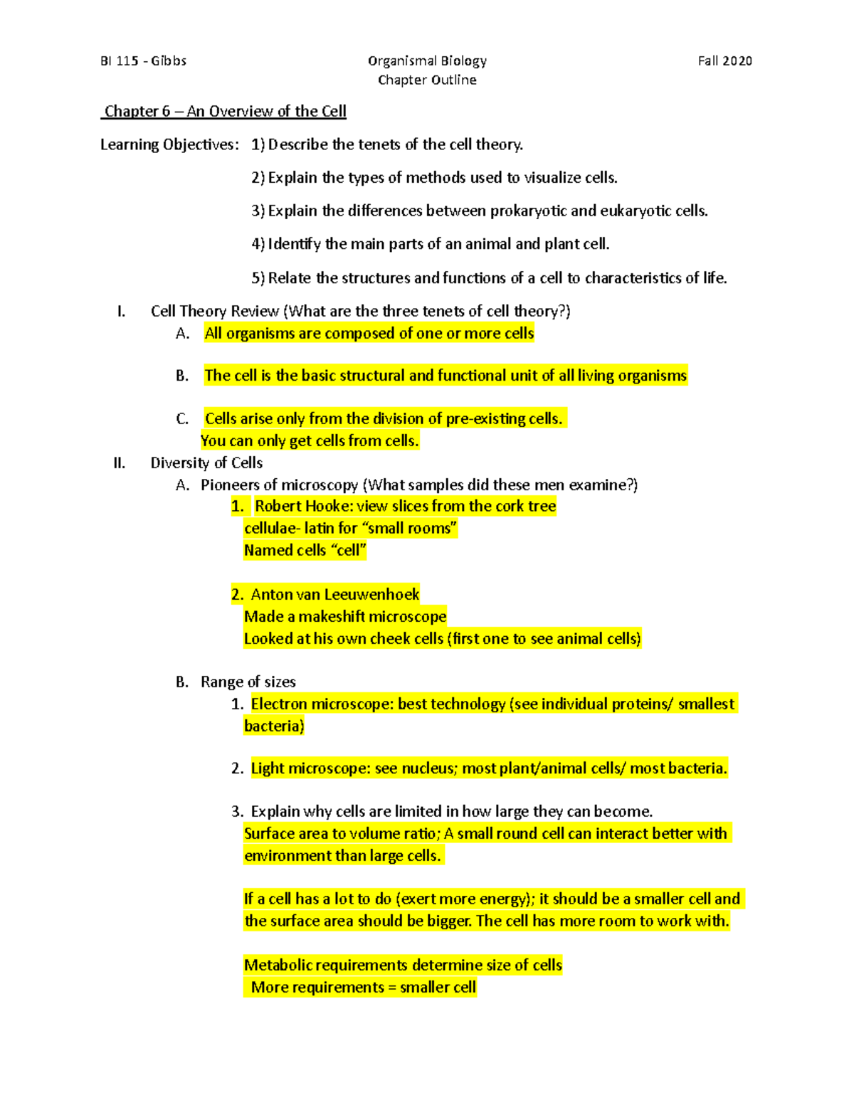 Cell Structure and Function Overview - Studocu