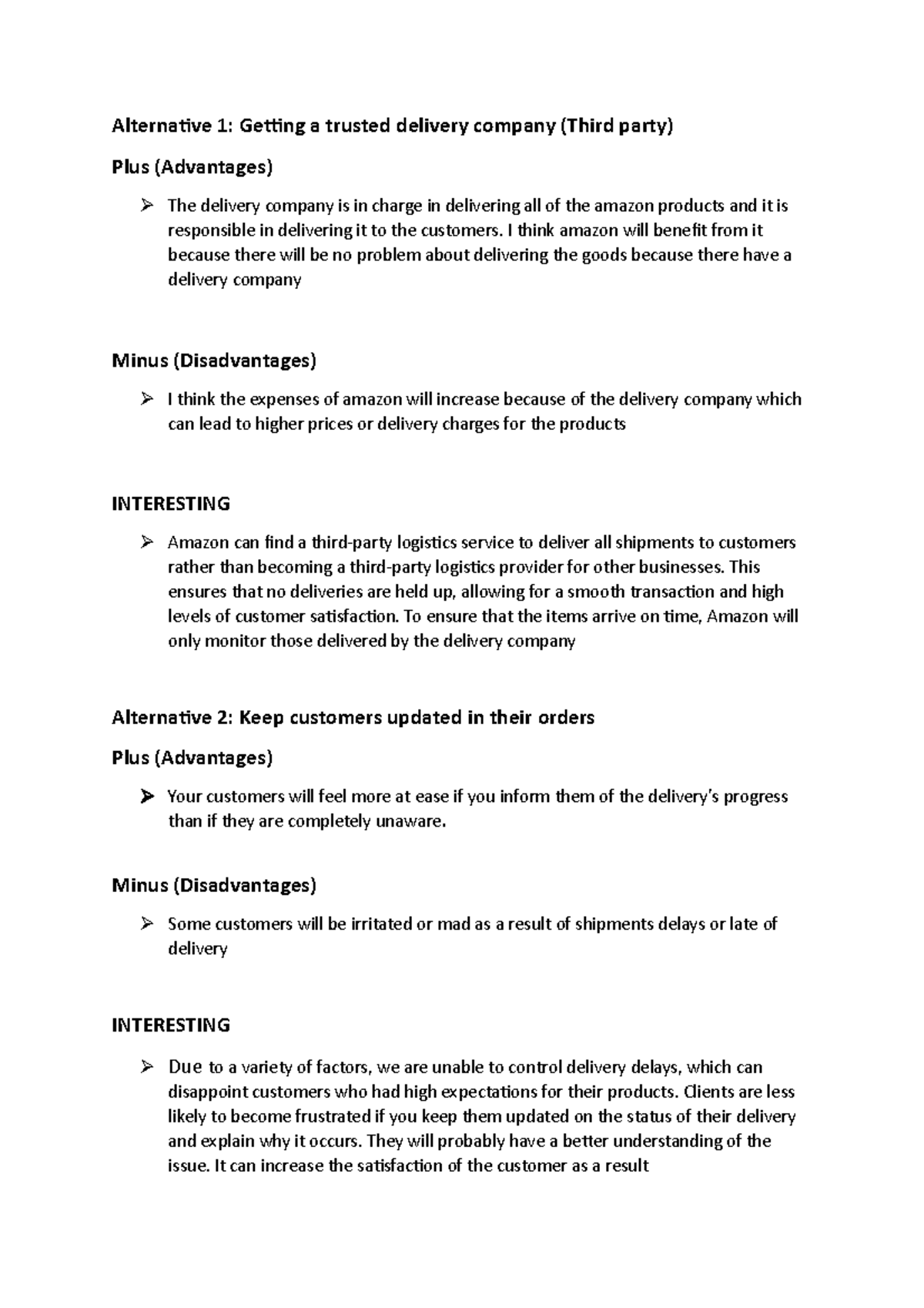02 ACT 1 PMI Chart (SCM) - essay - Alternative 1: Getting a trusted ...