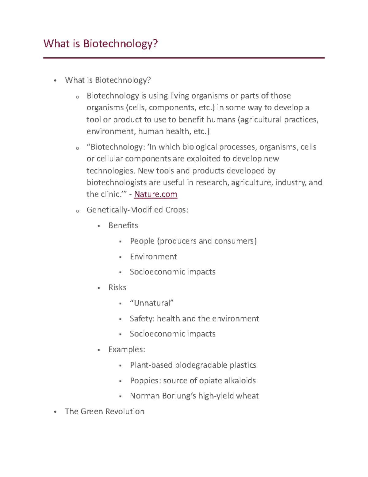 What is Biotechnology - ) in some way to develop a tool or product to ...