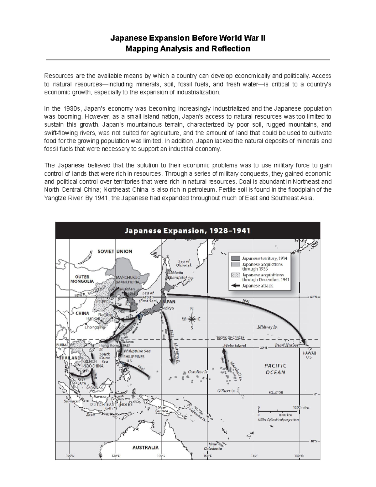 Copy of Japanese Expansion Before World War II - Japanese Expansion ...