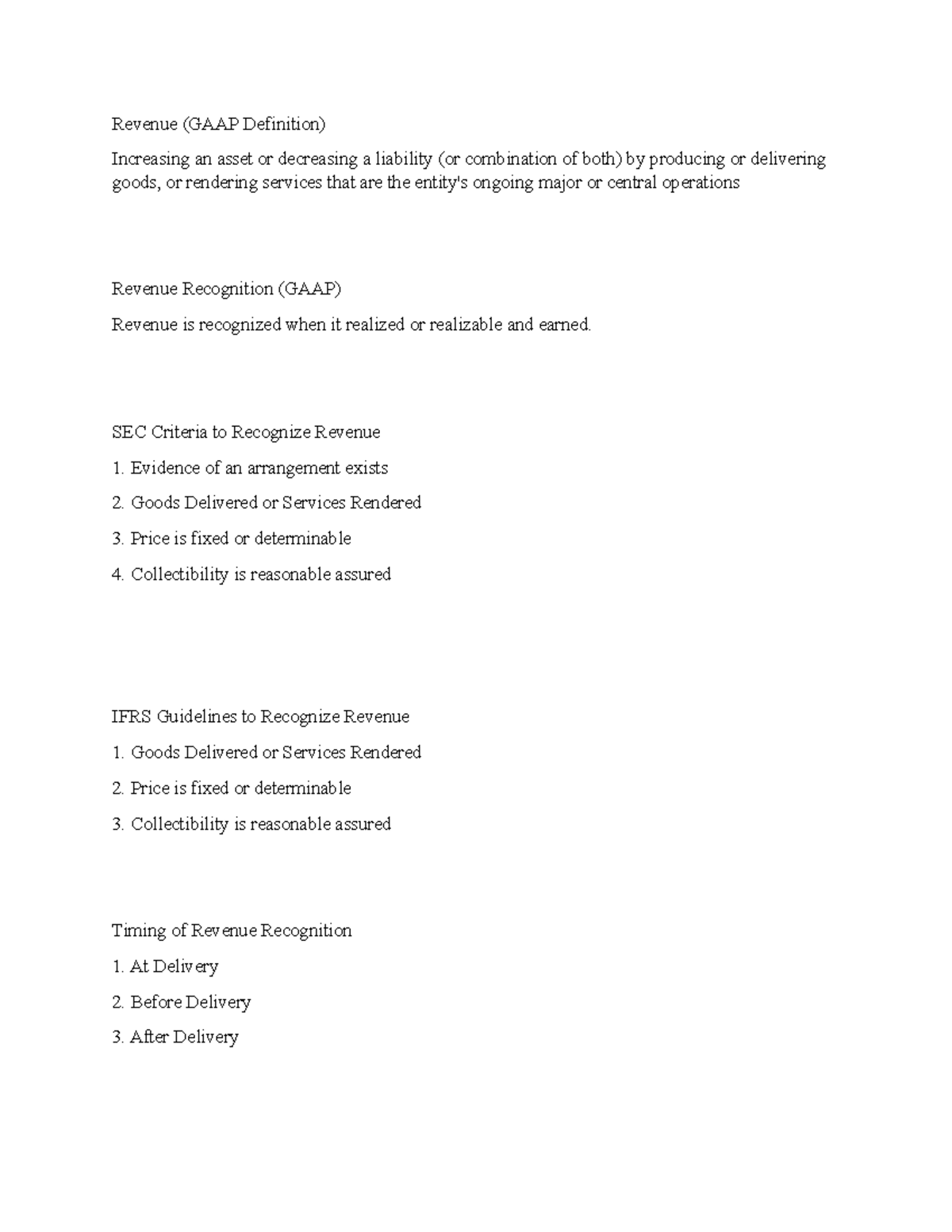 Revenue Recognition - GSU - Revenue (GAAP Definition) Increasing an ...