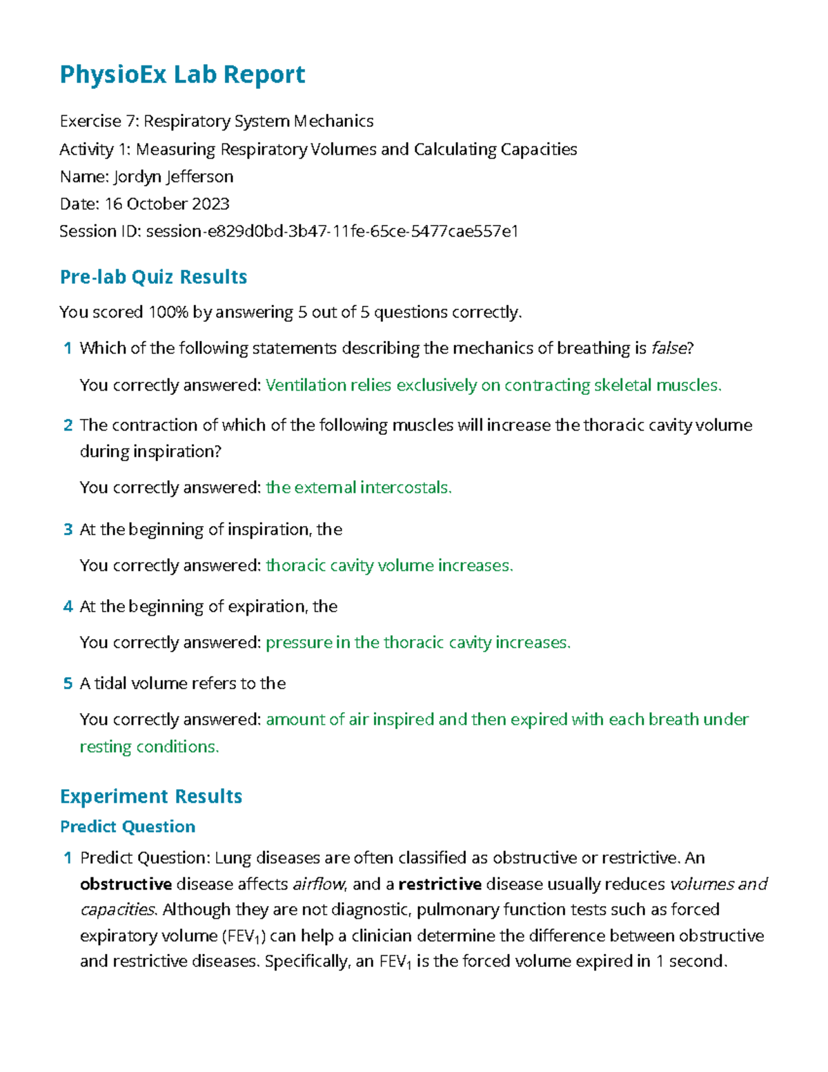 Physio Ex Exercise 7 Activity 1- Jordyn Jefferson - PhysioEx Lab Report ...