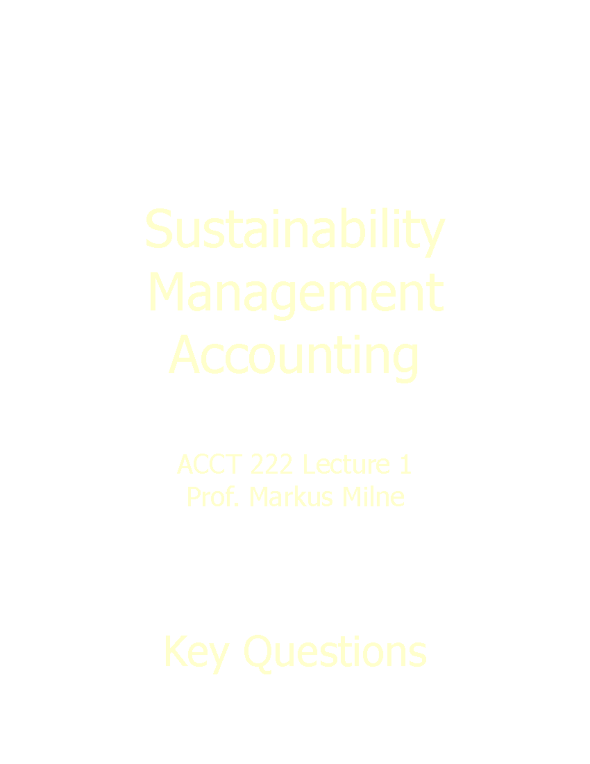 ACCT222 Sustainability - Sustainability Management Accounting ACCT 222 ...