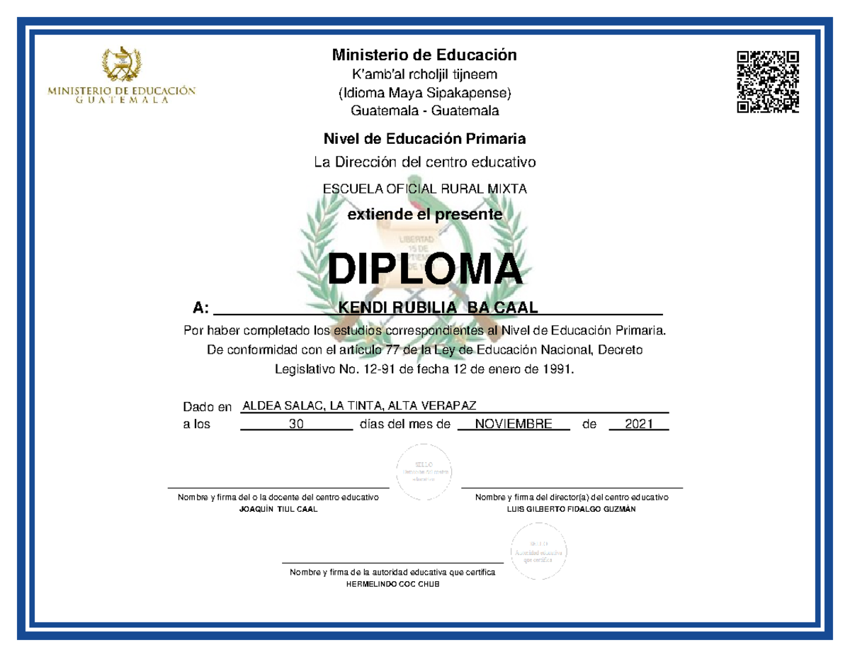 Diploma 1616857743 3234050 30112021144140 - Nivel de Educación Primaria ...