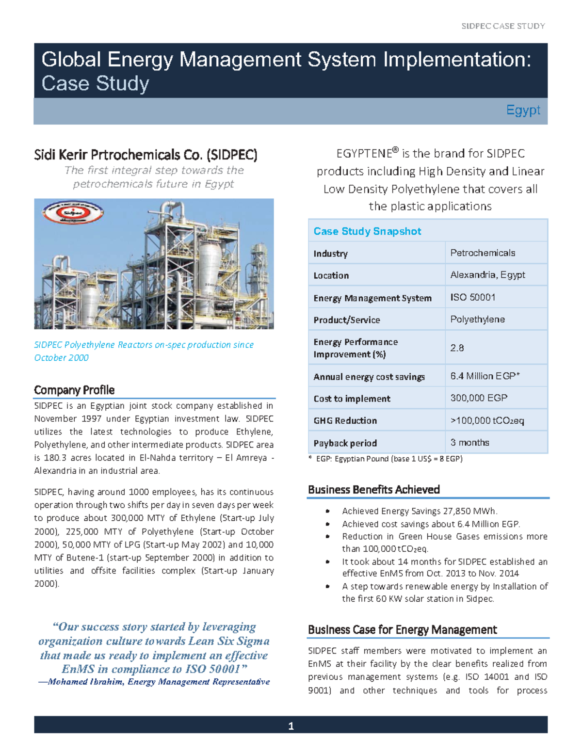 Sidpec-egypt - Strategic planning - Global Energy Management System ...