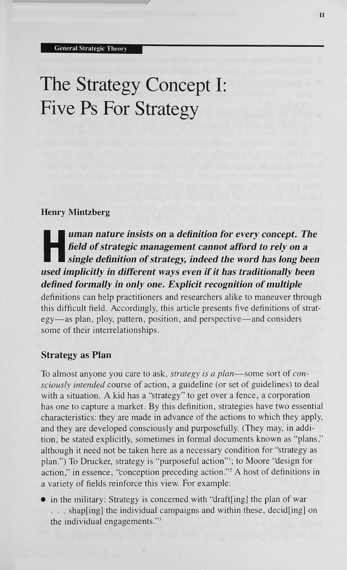 Five Ps for Strategy - sadasd - The Strategy Concept I: Five Ps For ...