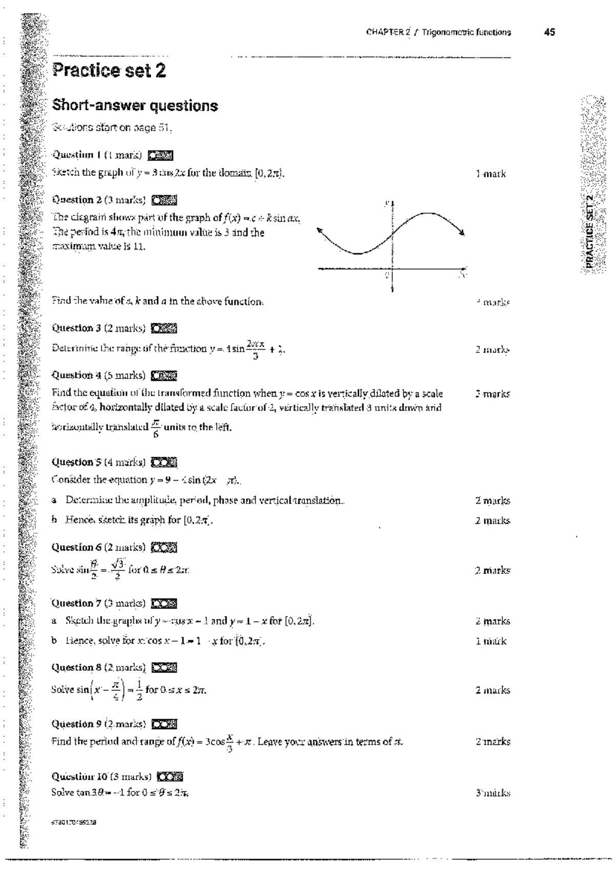 Trigonometric Functions - Practice Set WITH ANSWERS - Studocu