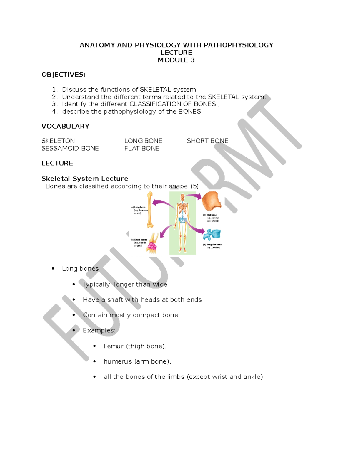 22 T2 Mlshappc Module-4- Skeletal- System - ANATOMY AND PHYSIOLOGY WITH PATHOPHYSIOLOGY LECTURE ...