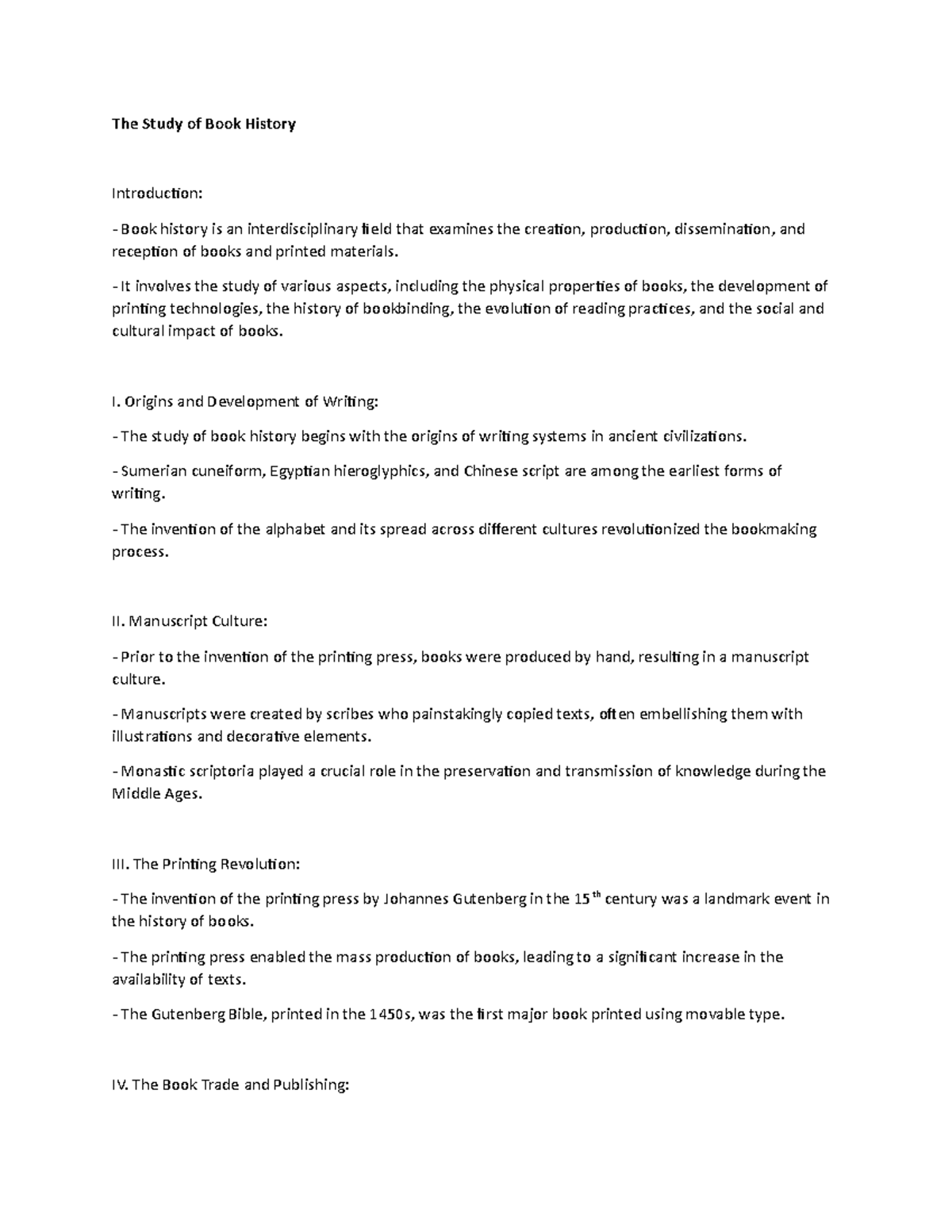 The Study of Book History - The Study of Book History Introduction ...