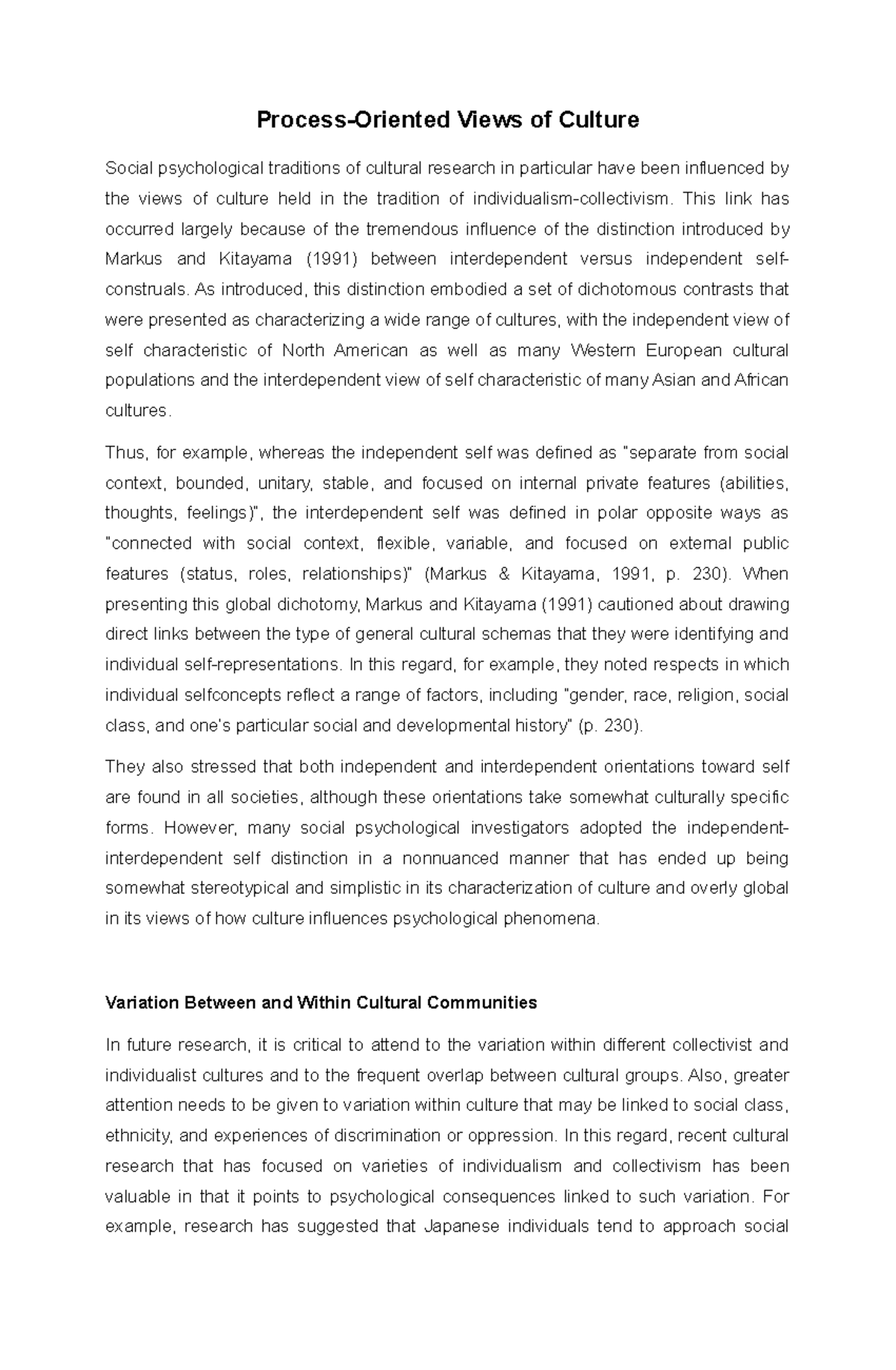 Process Oriented Views of Culture - Process-Oriented Views of Culture ...