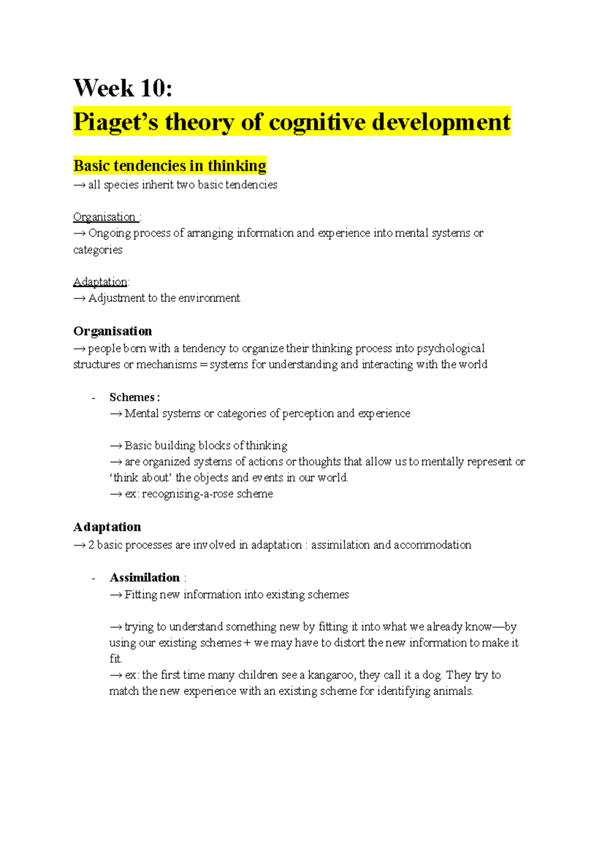 EDES100 lecture 10 - Week 10: Piaget’s theory of cognitive development ...