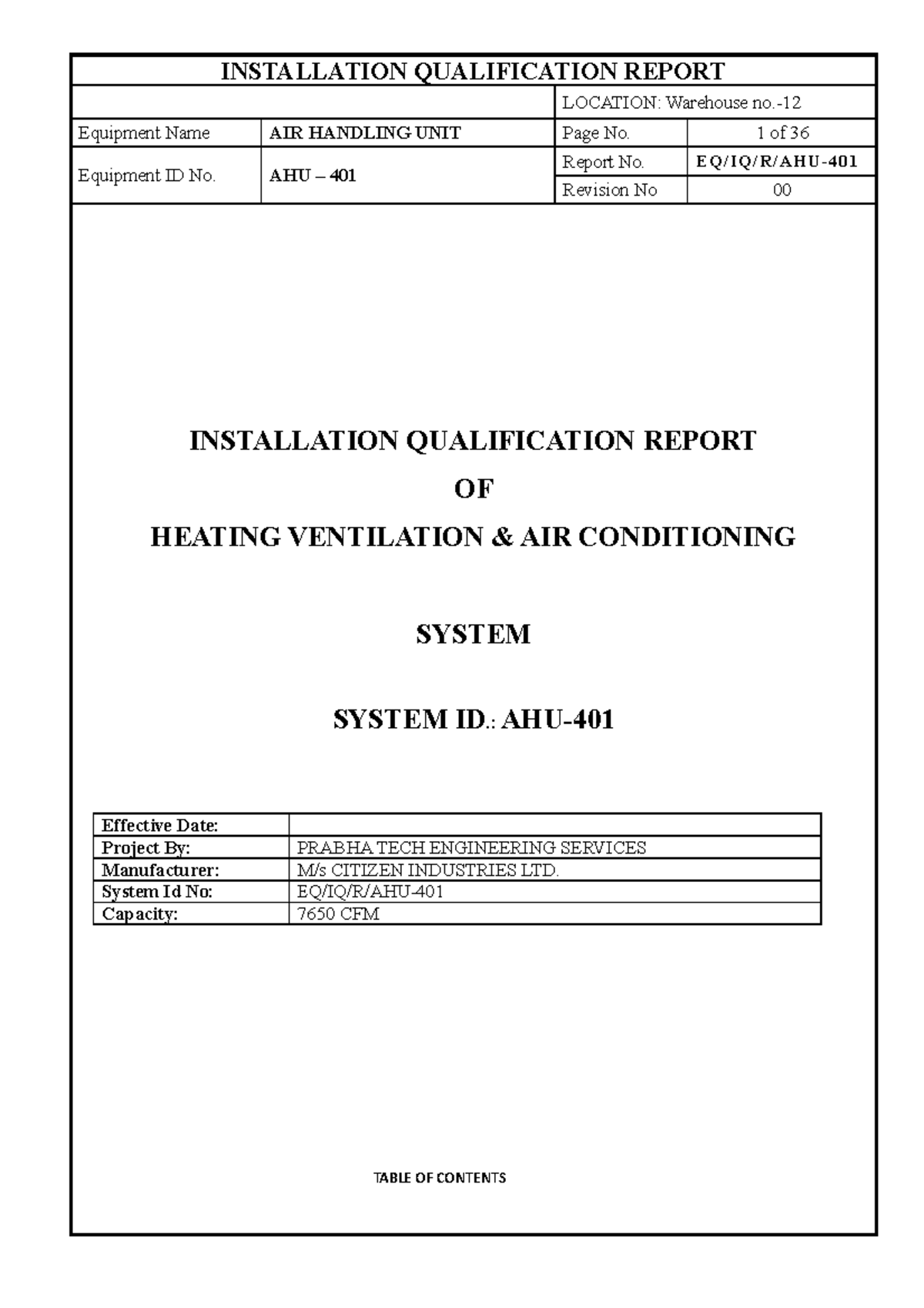 IQ Report AHU-401 31 - okdbcsjgvdgvh agdusgysdg gdsygfsfc sushfsgfc ...